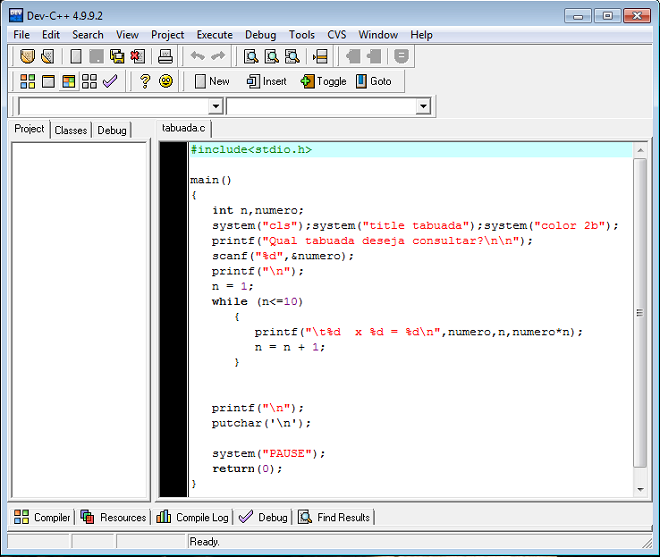 Primeiro programa em c