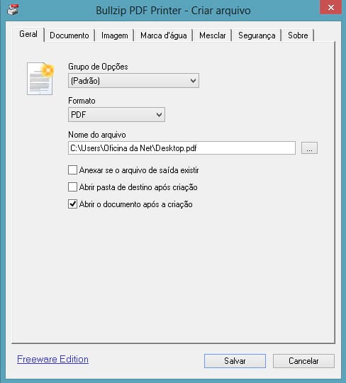 Como criar um PDF de qualquer programa?