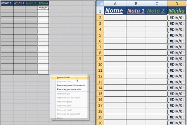 Como fazer uma tabela no Excel