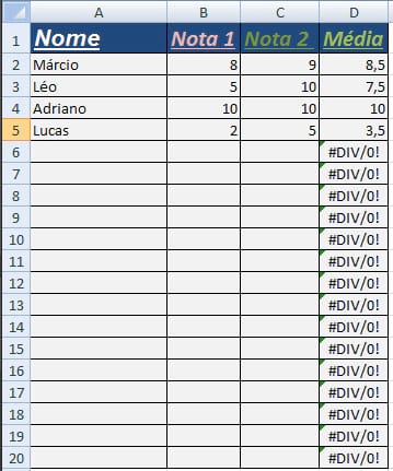 Como fazer uma tabela no Excel