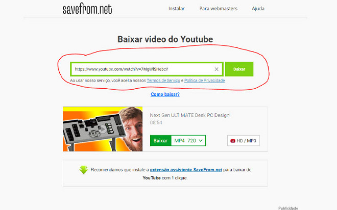 Como baixar vídeos do YouTube sem instalar nada