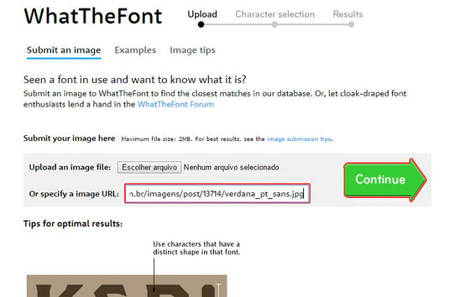 Como encontrar o nome da fonte usada em uma imagem?