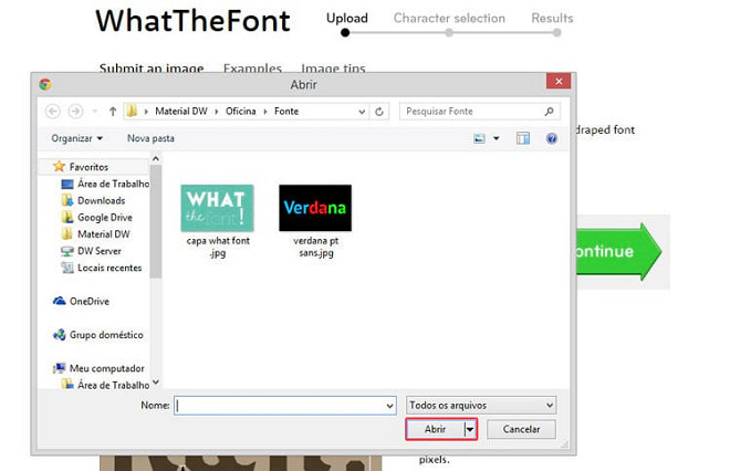 Como encontrar o nome da fonte usada em uma imagem?