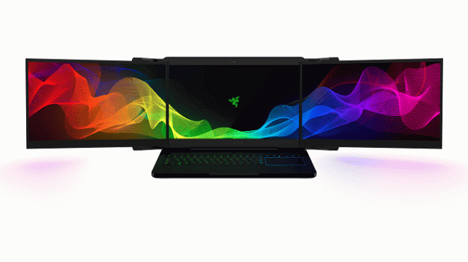 Razer apresenta na CES 2017 projeto de notebook com três monitores ...