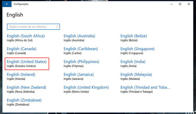 Como utilizar um teclado americano no Windows 10?