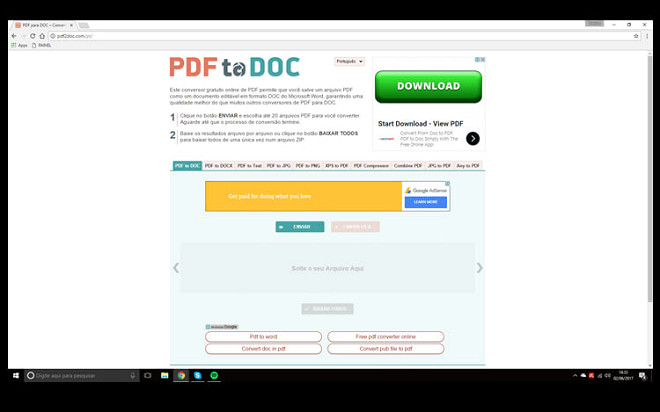 Como converter PDFs para documentos do Word
