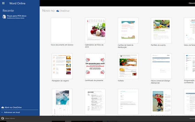 Não tem o Office instalado em sua máquina? Que tal usar a versão online