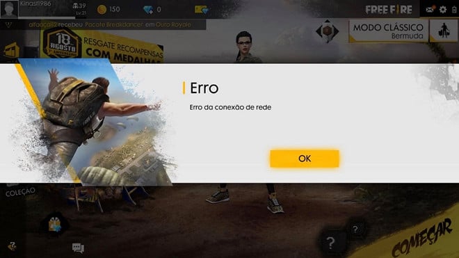 Como resolver os erros do Free Fire da conexão de rede e parar ...
