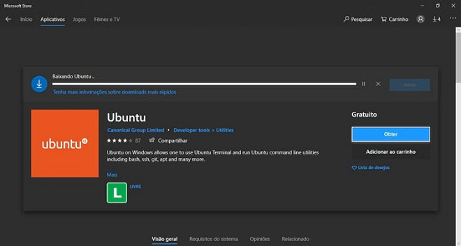 Como instalar o Linux Ubuntu pela Windows Store?