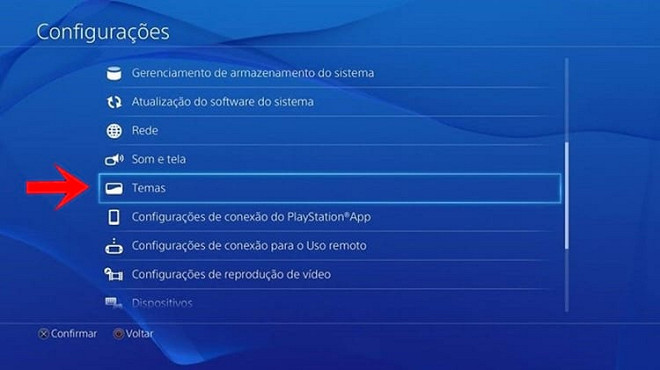 Como personalizar o tema da tela inicial do PS4?