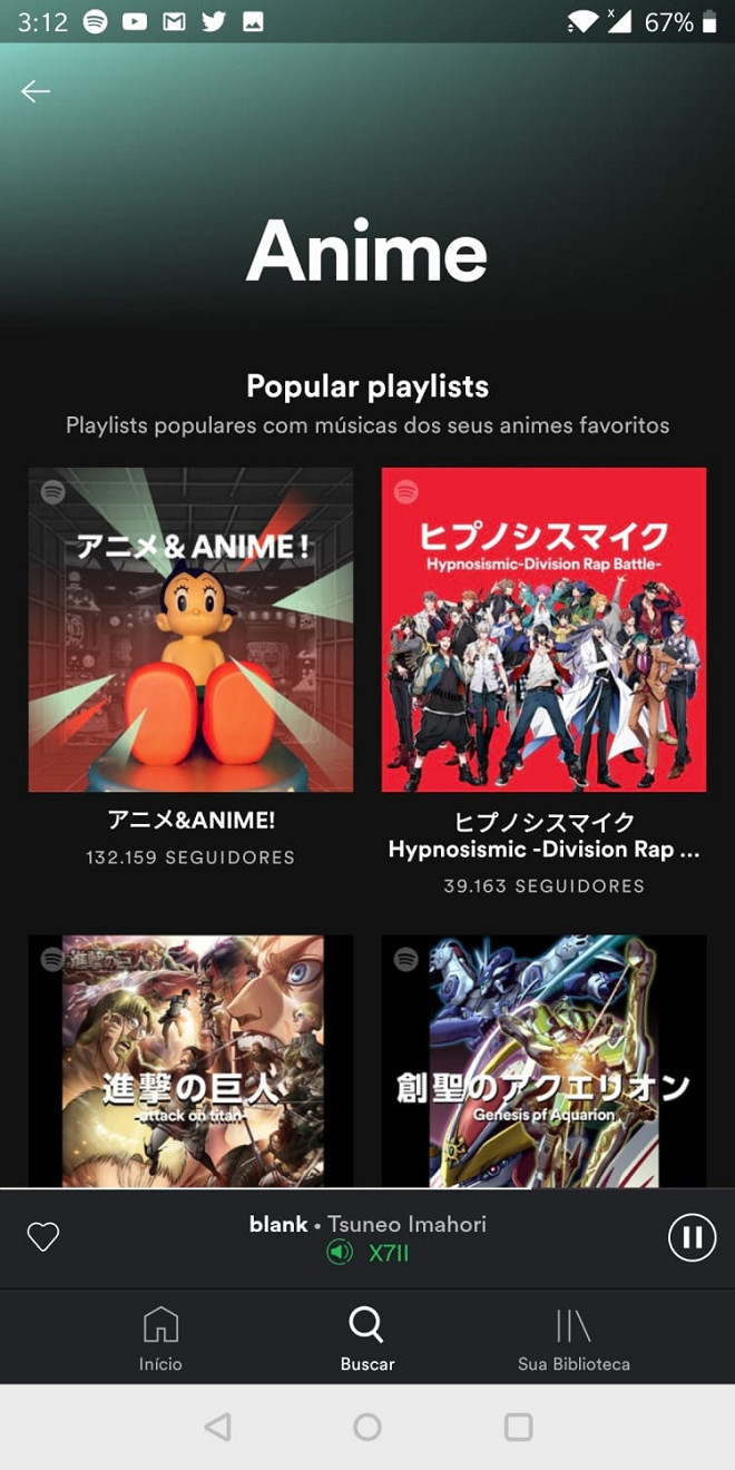 Spotify inaugura Hub de animes! Veja como acessar!