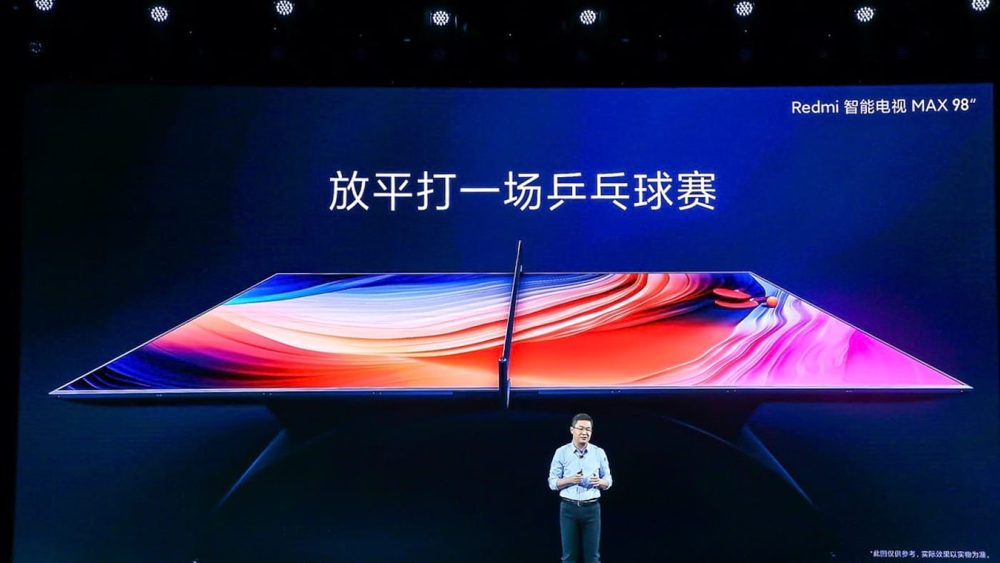 Redmi lança nova TV 4K HDR de 98 polegadas, ou seja, cinema em casa