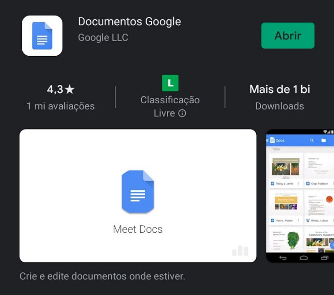 Google Docs atinge 1 bilhão de downloads na Play Store - Você já usa?
