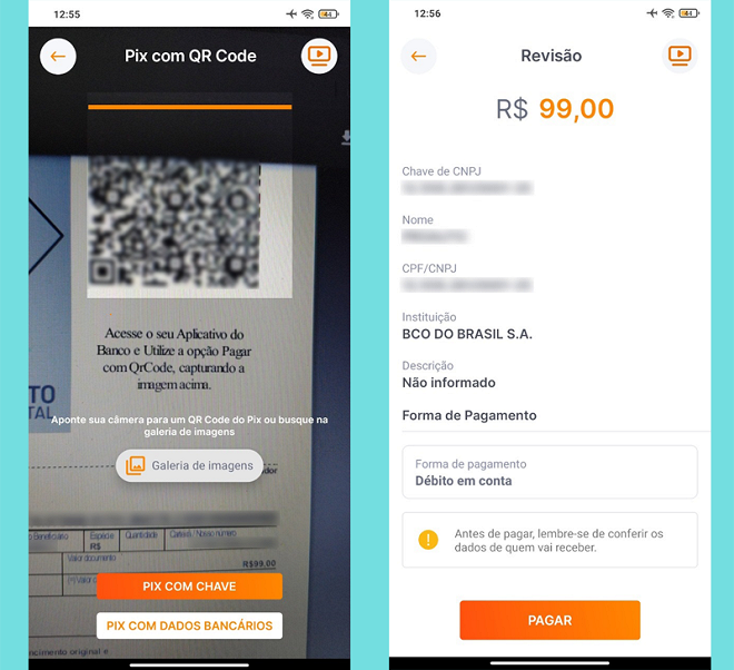 Como pagar boletos com QR Code pelo PIX