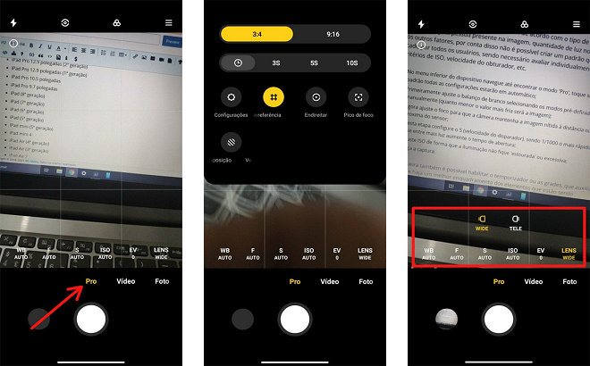Como usar o modo Pro da câmera do celular e aumentar a qualidade das fotos