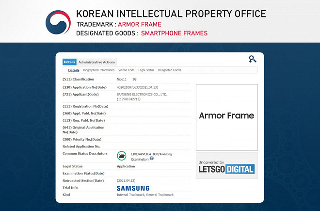 Samsung patenteia estrutura chamada de 'Armor Frame' para novos smartphones