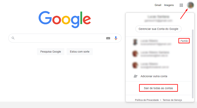 Como alterar a conta de usuário padrão no Google Chrome