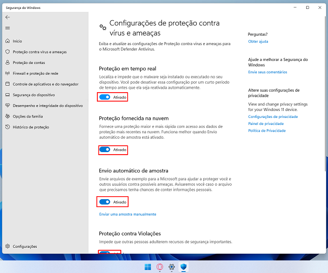 Como desativar o Windows Defender e Firewall no Windows 11
