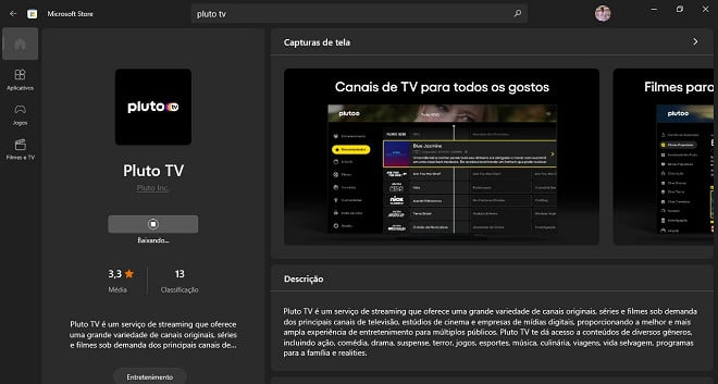 Pluto TV agora está disponível para Windows 10, 11 e Xbox; veja como baixar