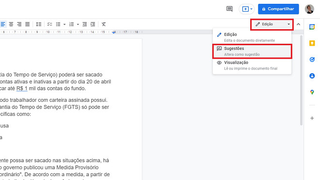 Como evitar que edições no Google Docs fiquem permanentes