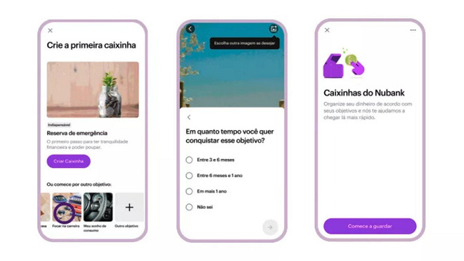 Como guardar dinheiro nas caixinhas do Nubank?