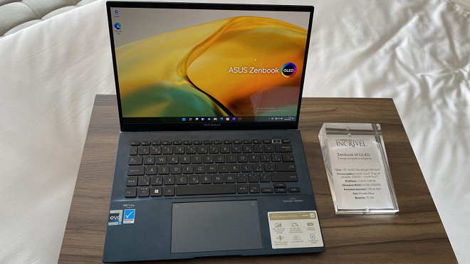 Zenbook 14 OLED, notebook Asus com certificação Intel Evo