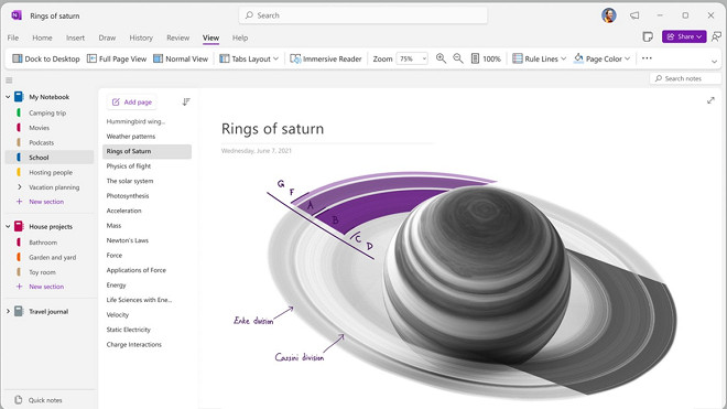 Novo OneNote do Windows terá guias verticais do "OneNote for Windows 10"