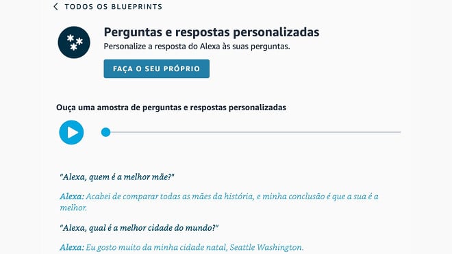 Como criar comandos personalizados na Alexa?