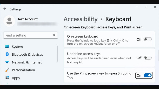 Windows 11 altera função da tecla 'print screen'