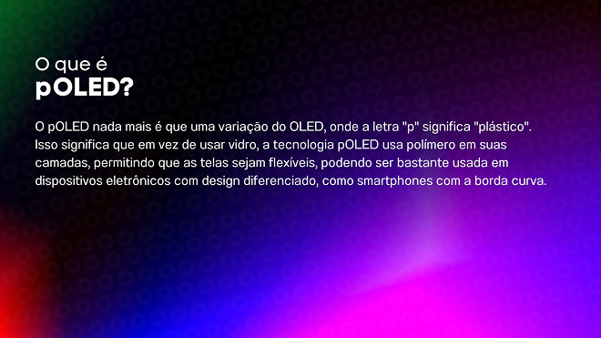 O que é pOLED?