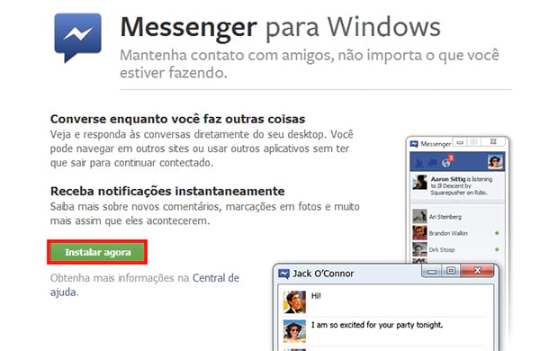 Como instalar o Facebook Messenger no Windows?
