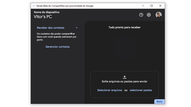 Como usar o nearby share Android + Windows