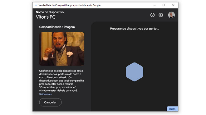 Como usar o nearby share Android + Windows