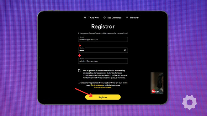 Como criar uma conta na Pluto TV?
