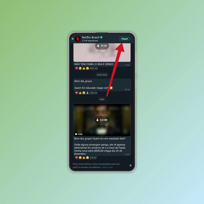 Como encontrar e seguir Canais no WhatsApp