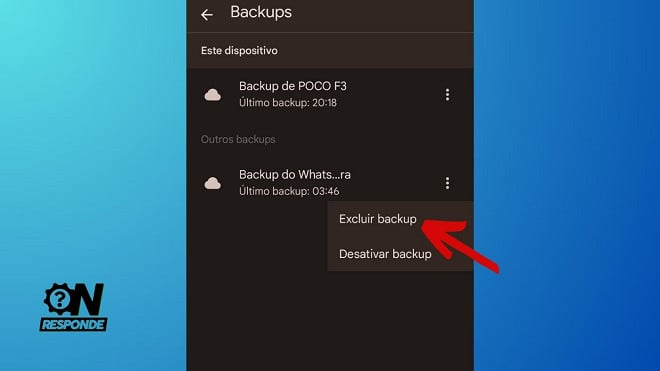 Como apagar um backup do WhatsApp?