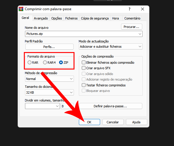 Como colocar senha em um arquivo ZIP no Windows