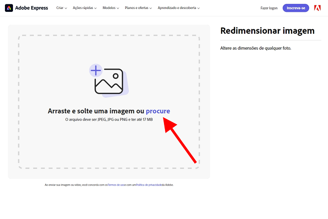 Como redimensionar e cortar imagens online