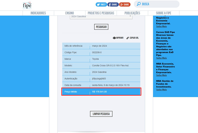 Tabela FIPE: o que é e como consultar preço de veículos