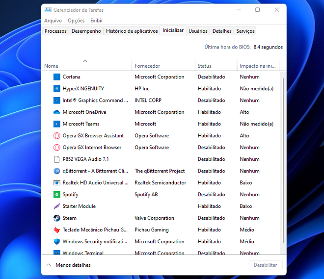 Como adicionar programas para iniciarem com o Windows 11?